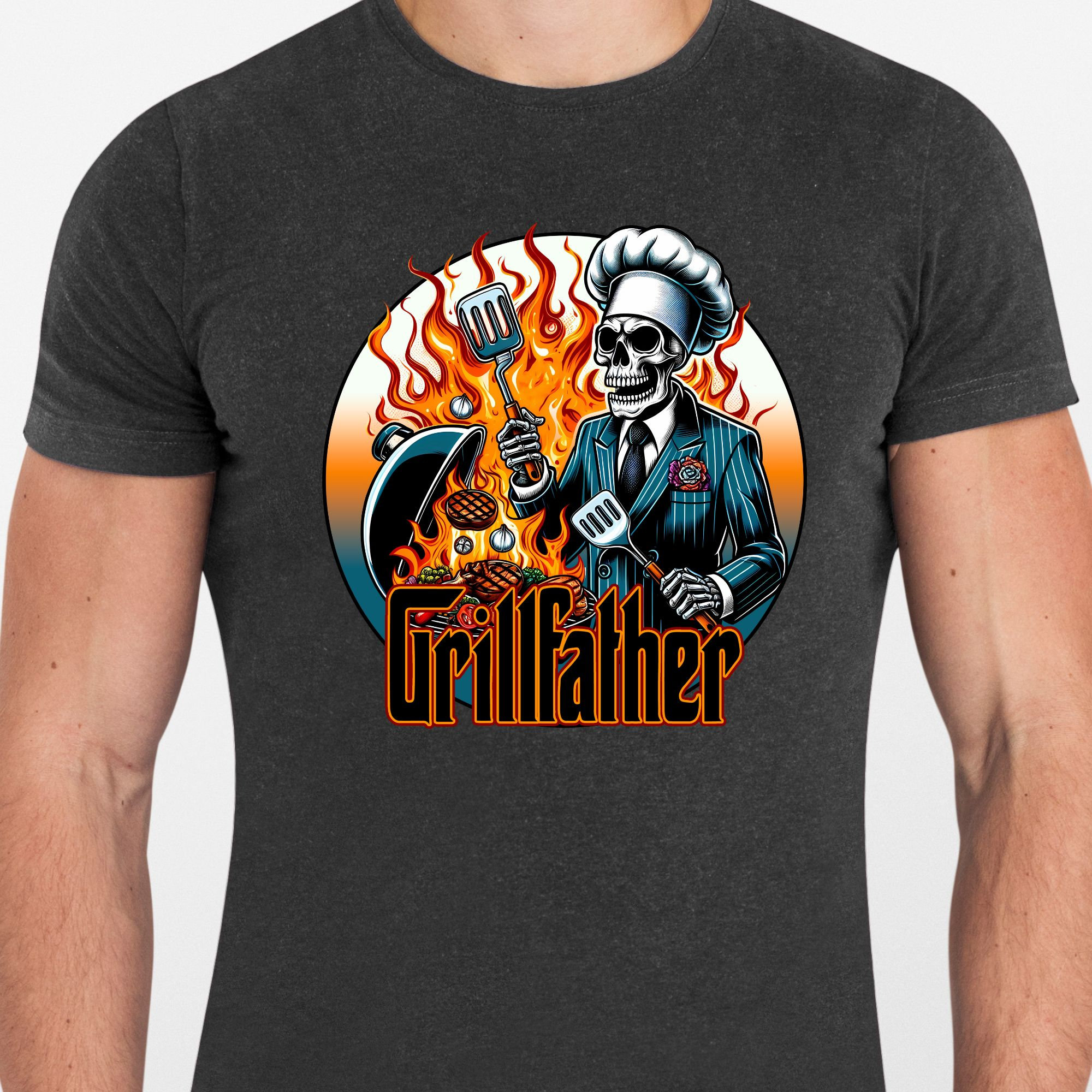 Grillfather Mafia Boss Skeleton PNG: Dad BBQ Design (set of 3) - Etsy
