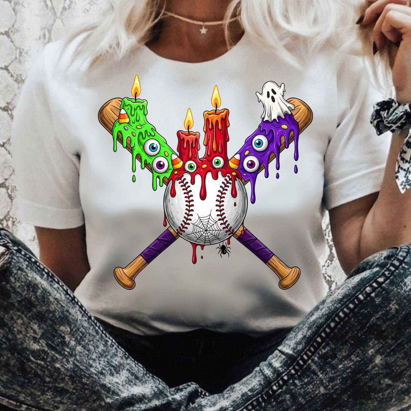 Halloween Baseball Drip PNG: Spooky Candy Melt Design (digital File) - Etsy