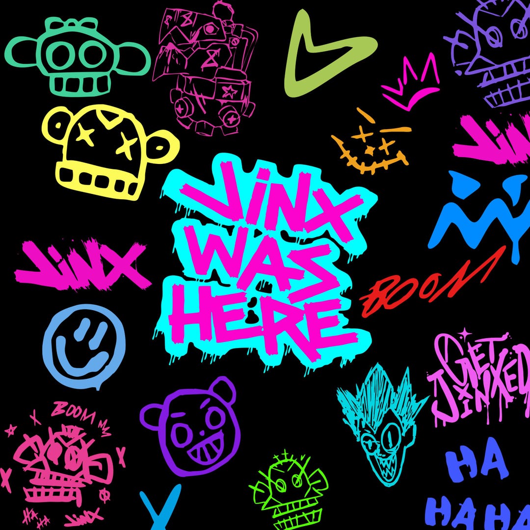 League of Legends Jinx Graffiti Bundle: Clipart, PNG, SVG for Cricut ...