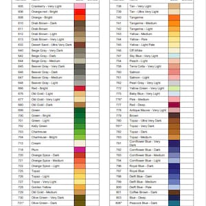 DMC Thread Color Chart Tracker Inventory Spreadsheet - Etsy