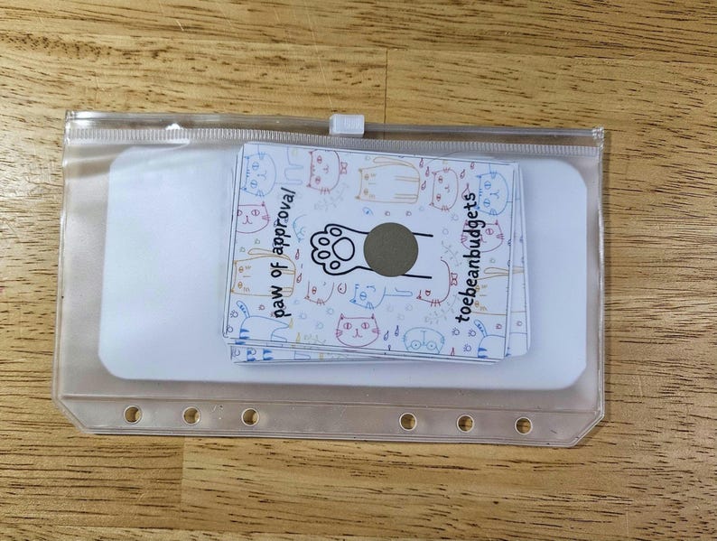 Paw of Approval Cat Card Saving Challenge Set - Etsy