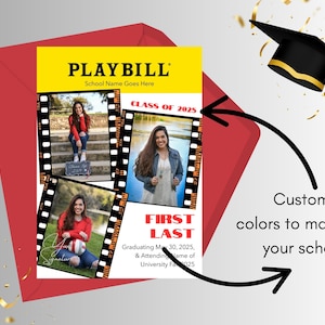 Graduation Announcement Editable Template High School College ...