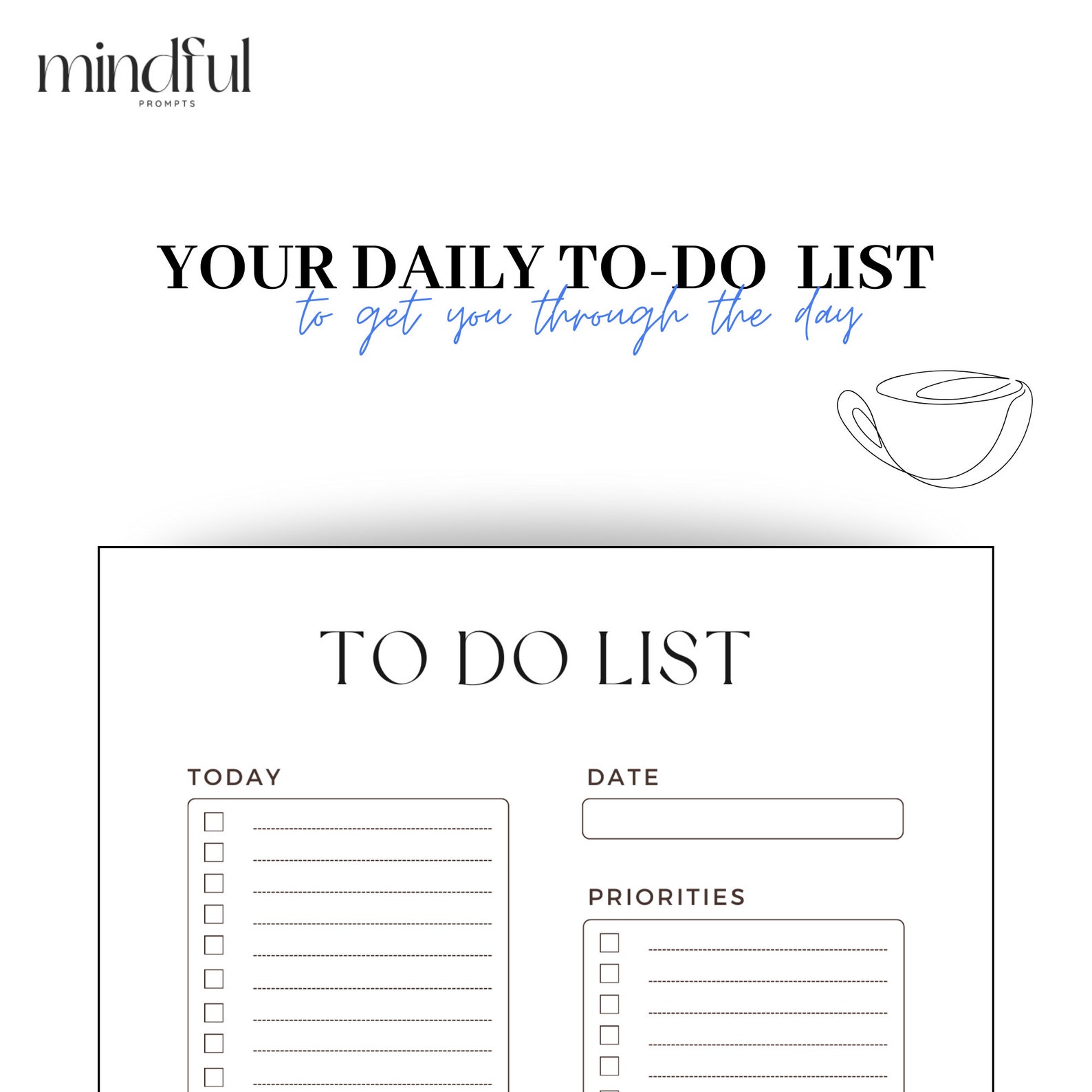 To-do List, Printable Task List, Daily Task List, Scheduler Inserts ...