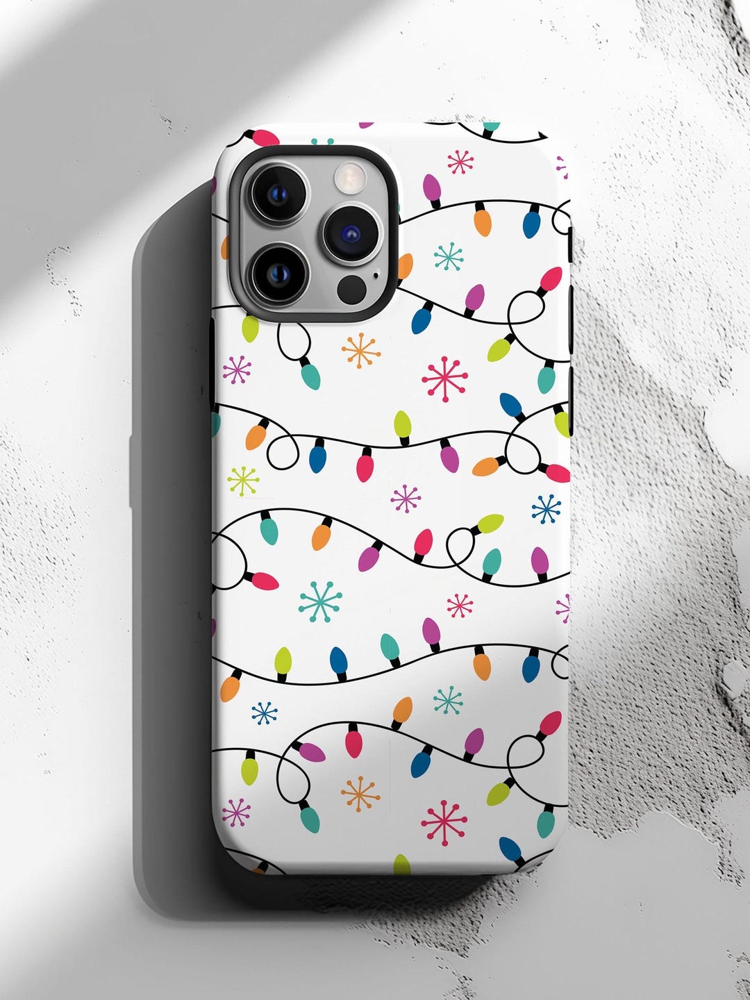 Christmas Lights Phone Case, Xmas Lights, Snowflakes, Christmas Cases ...