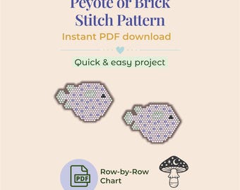 Puffer Fish Brick Stitch Pattern, Blowfish Beaded Earrings, Ocean ...
