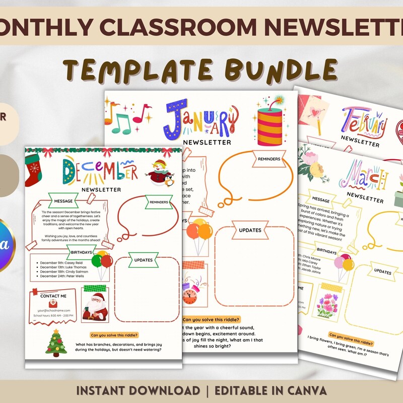 Newsletter Template, - Etsy