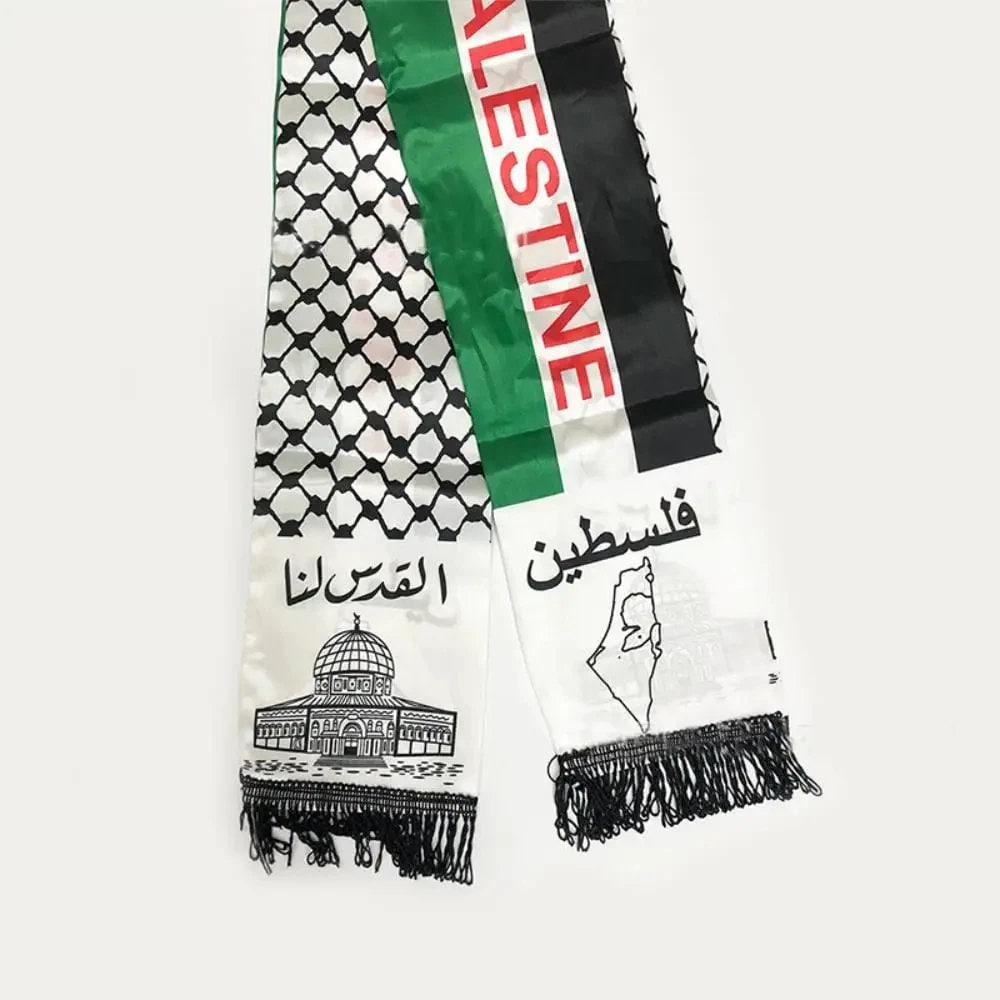 PALESTINE FLAG SCARF, Free Palestine, Jerusalem Palestine Pride Satin ...