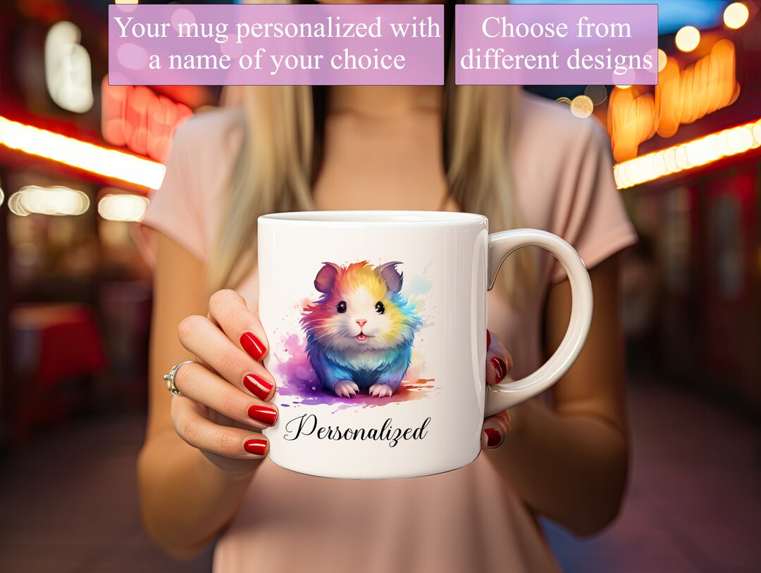 Custom Hamster Mug Gift, Anniversary Present for Him Her, Custom Gift ...