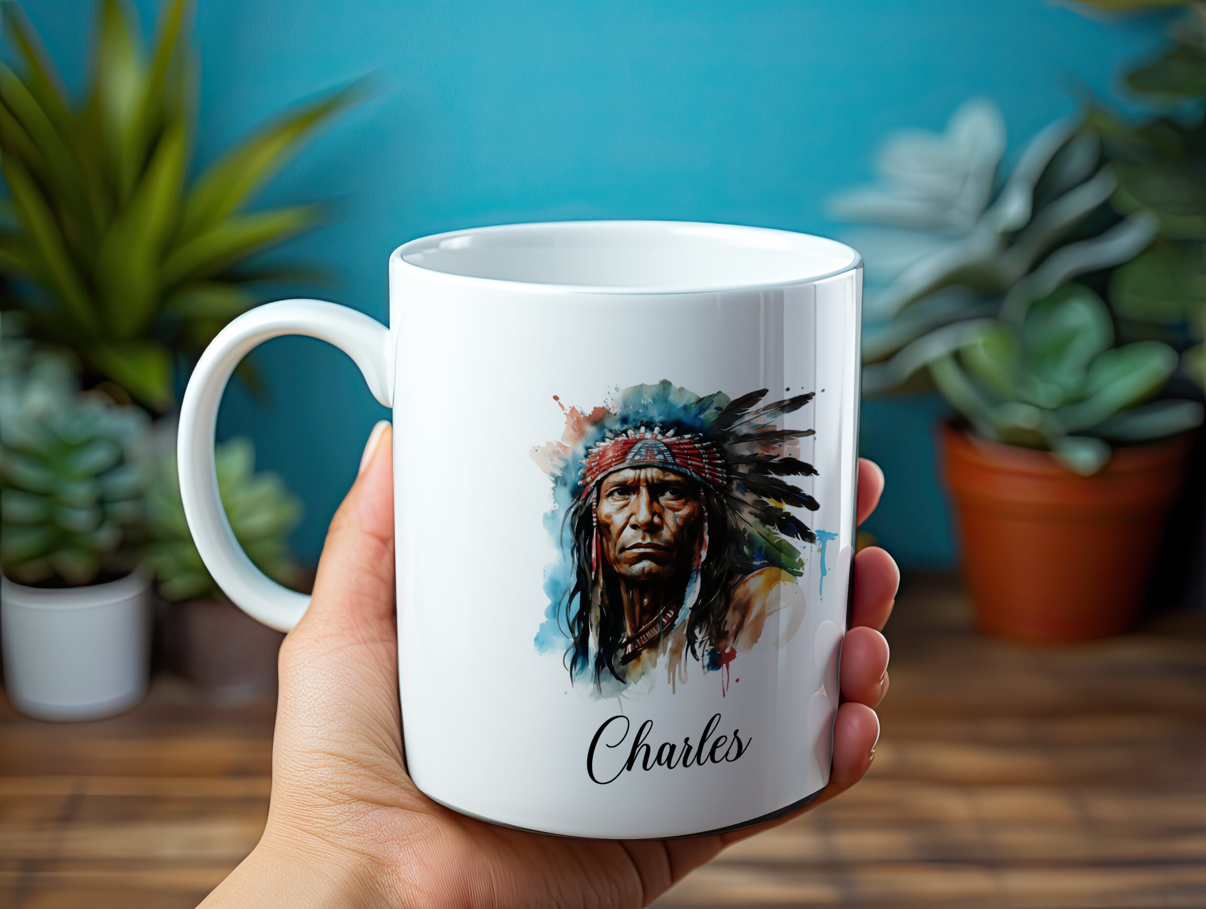Personalized Name Navajo Mug, Indigenous Art, Customized Coffee Cup ...