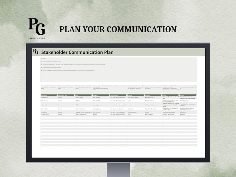Stakeholder Management Stakeholder Map Stakeholder Communication Plan ...