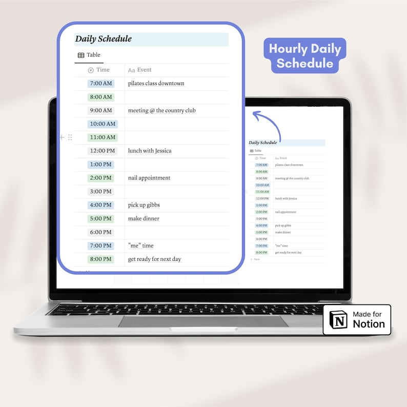 Simple Notion Life Planner, Weekly Schedule, Habit Tracker, Aesthetic ...