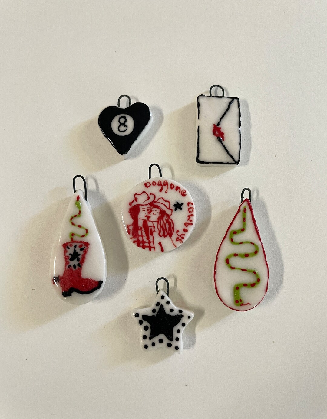 Porcelain Charms Western Variety - Etsy