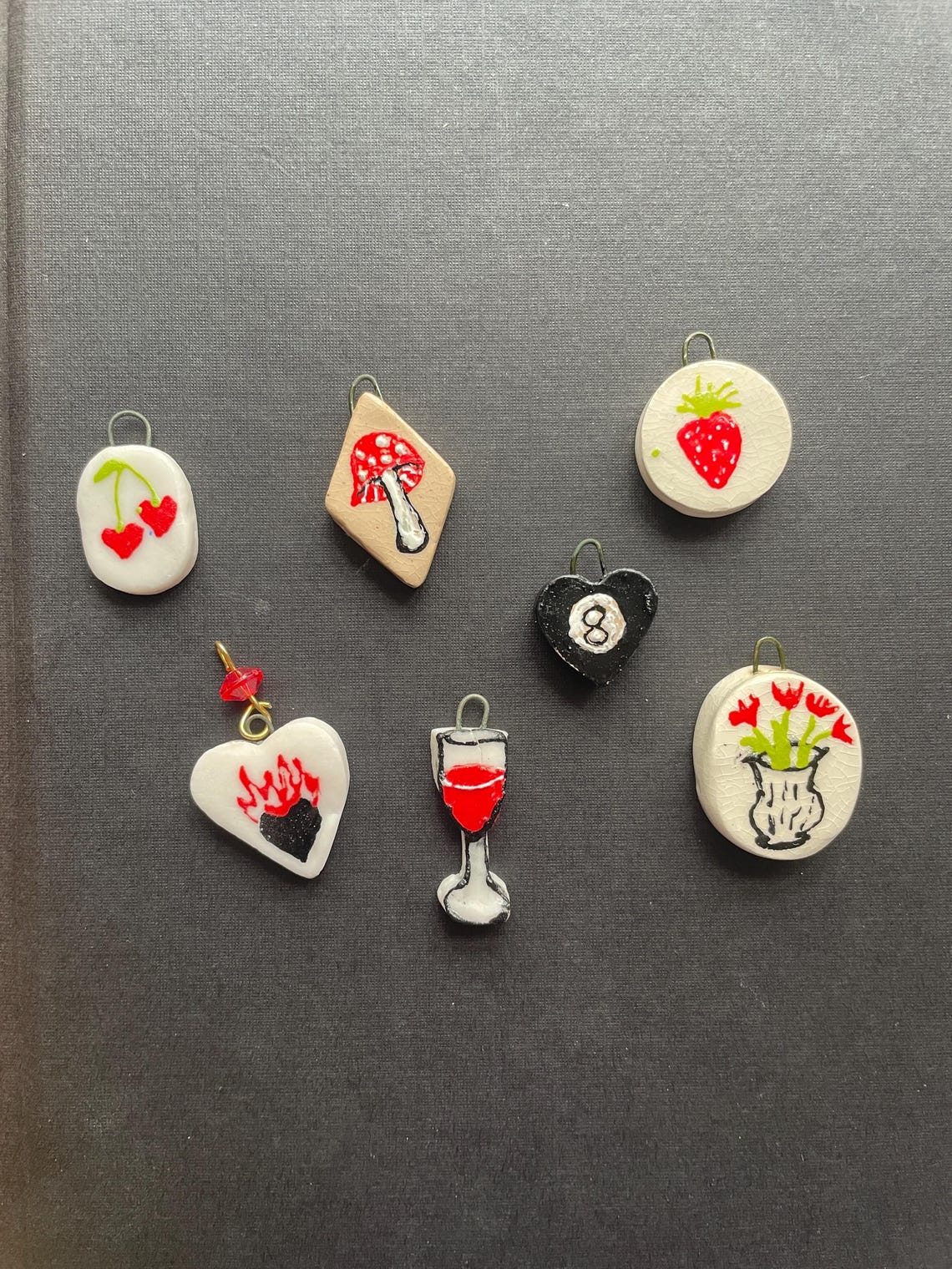 Ceramic Charms- Dinner Party Variety - Etsy