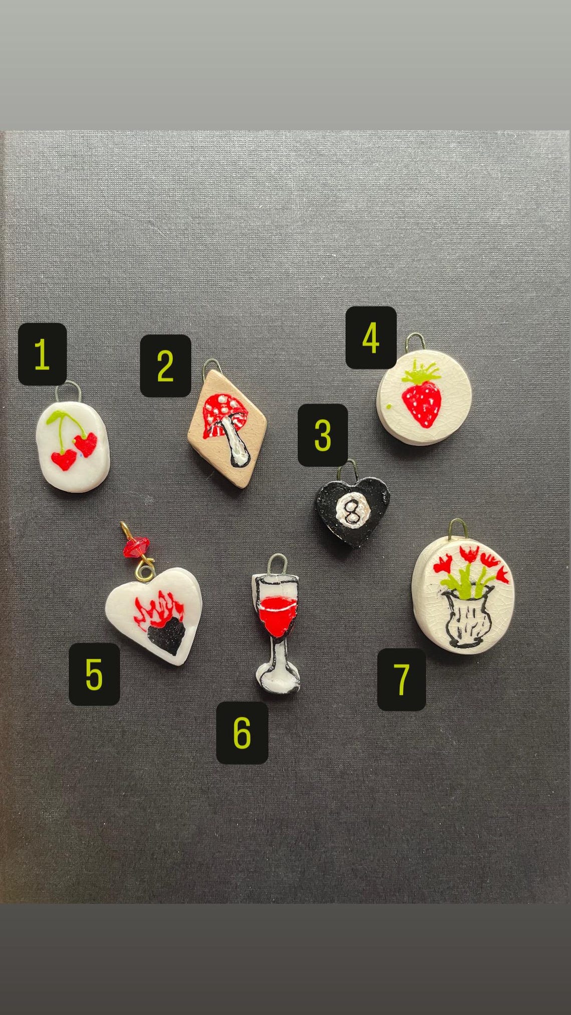 Ceramic Charms- Dinner Party Variety - Etsy