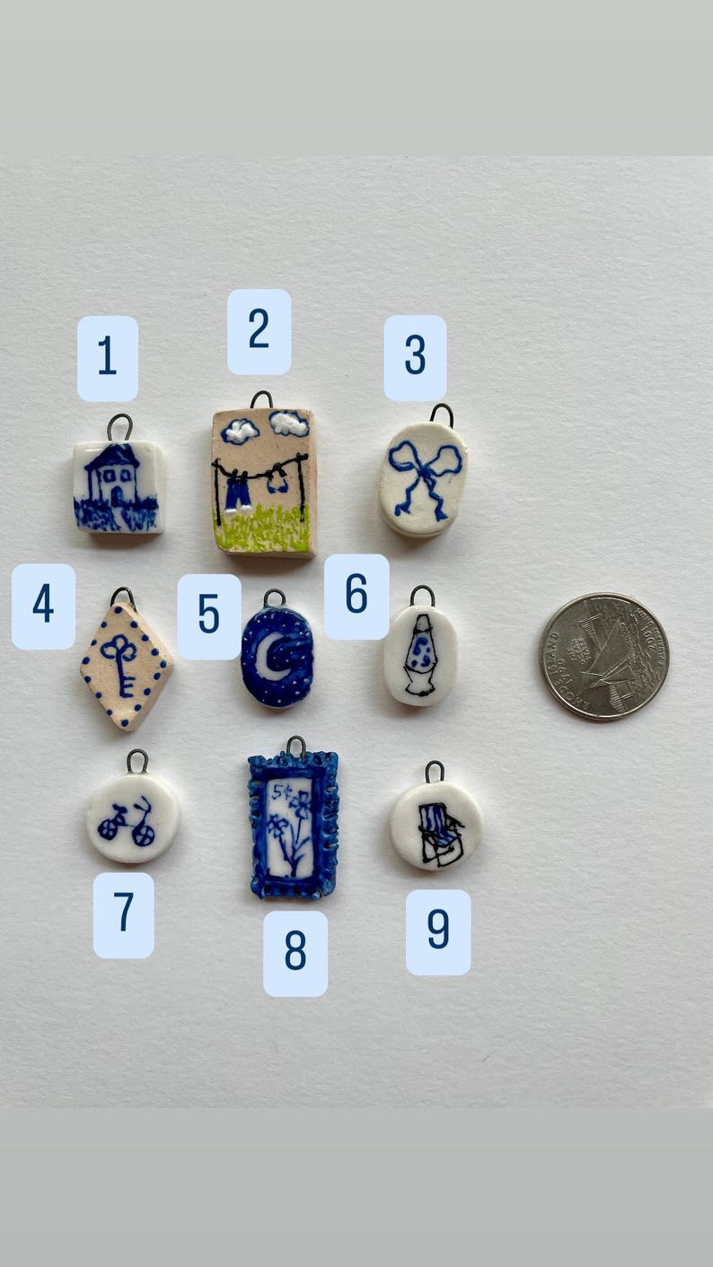 Ceramic Charms- Home Variety - Etsy