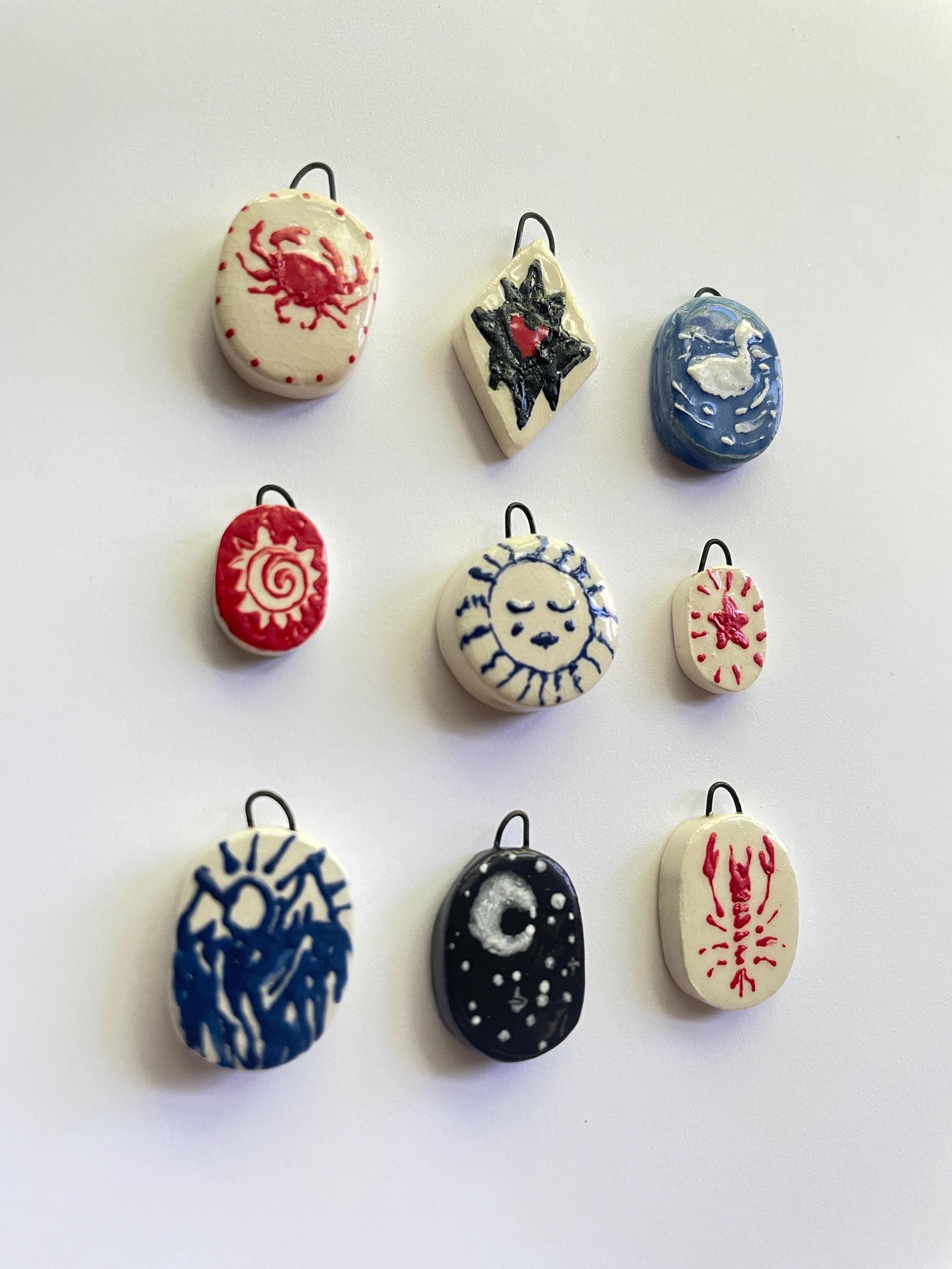 Ceramic Charms- Summer Variety, Handmade Tiny Charm - Etsy