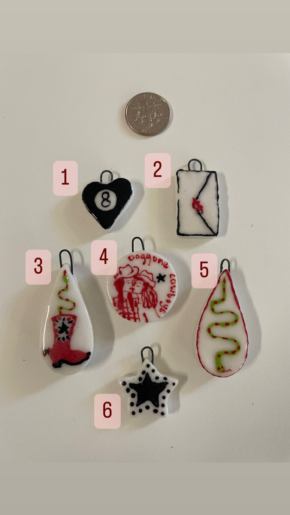 Porcelain Charms Western Variety - Etsy