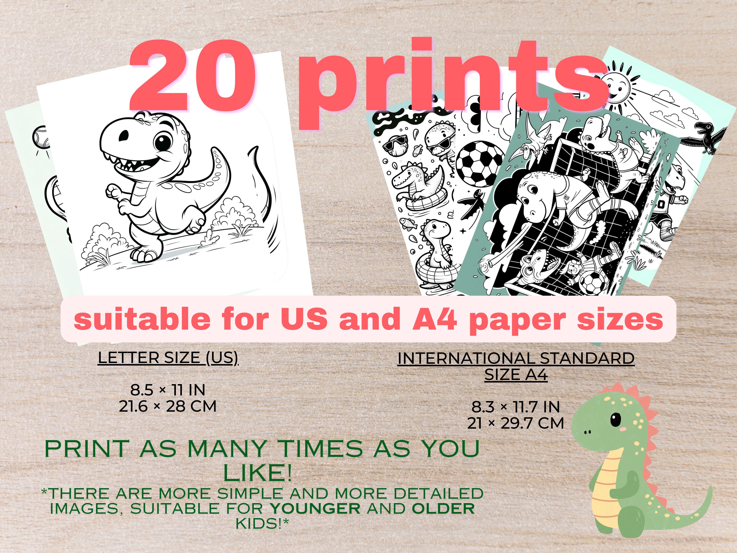 20 Printable Dinosaur Coloring Pages for Kids Coloring Book Dino ...