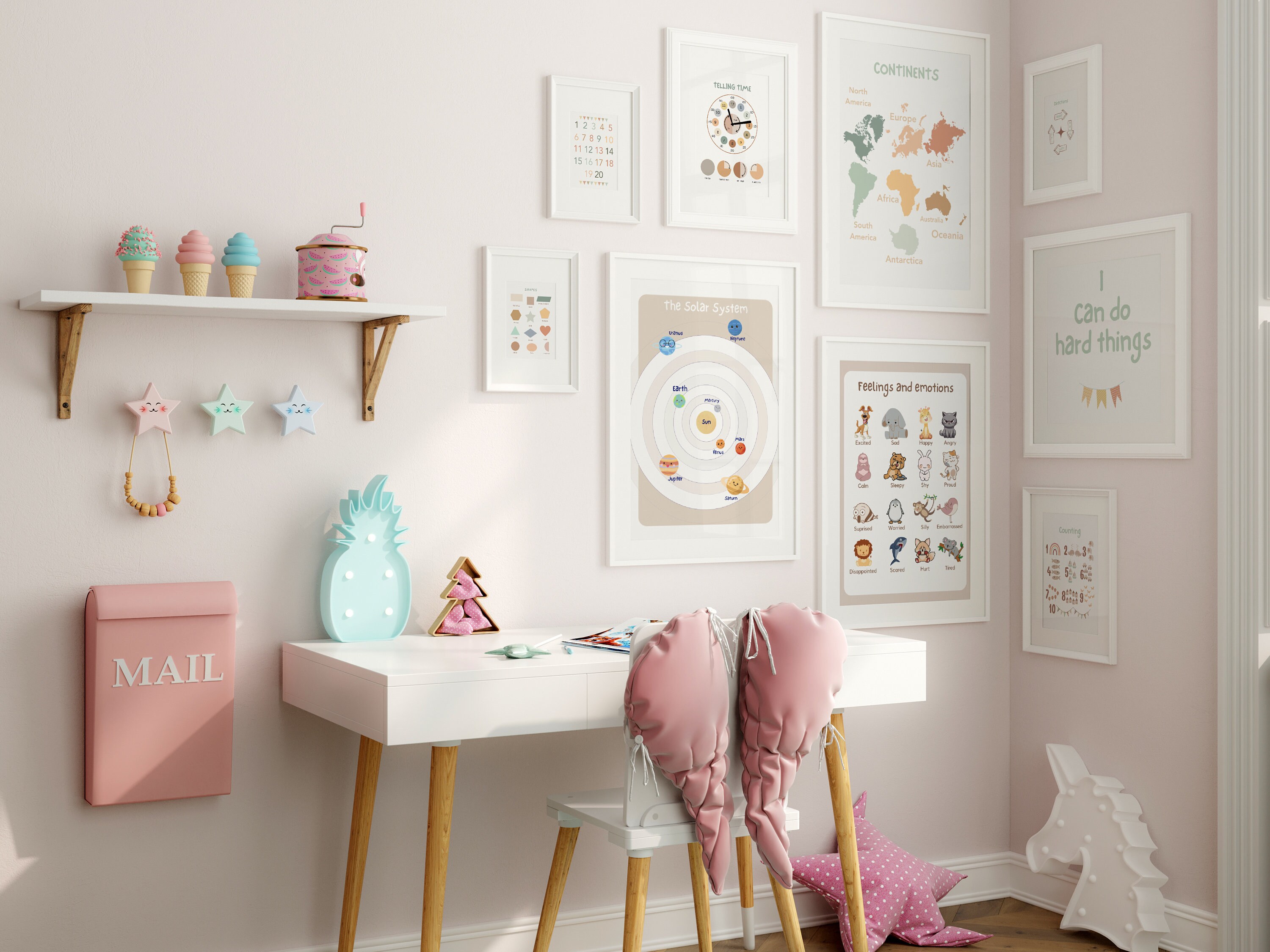 Educational Poster Bundle for Classroom: Learn Alphabet, Numbers, Days ...