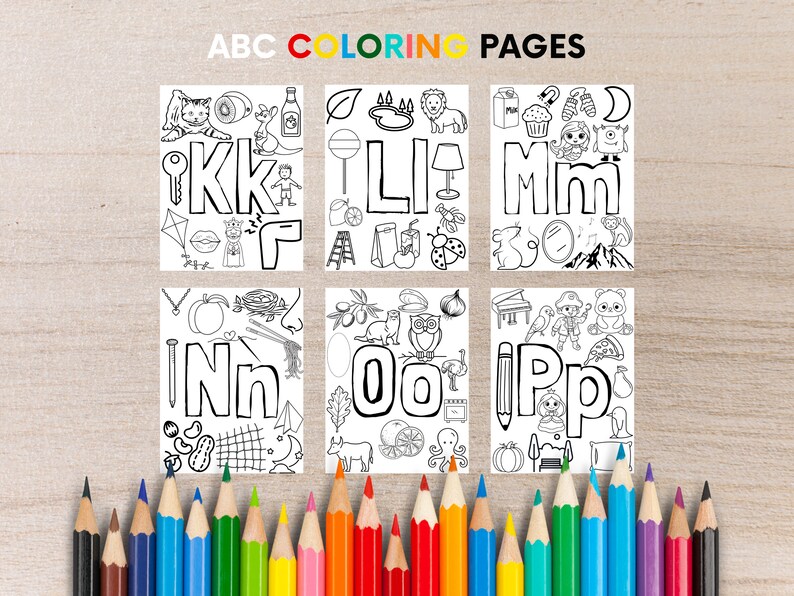 Printable Alphabet Coloring Book for Kids, ABC Coloring Pages Alphabet ...