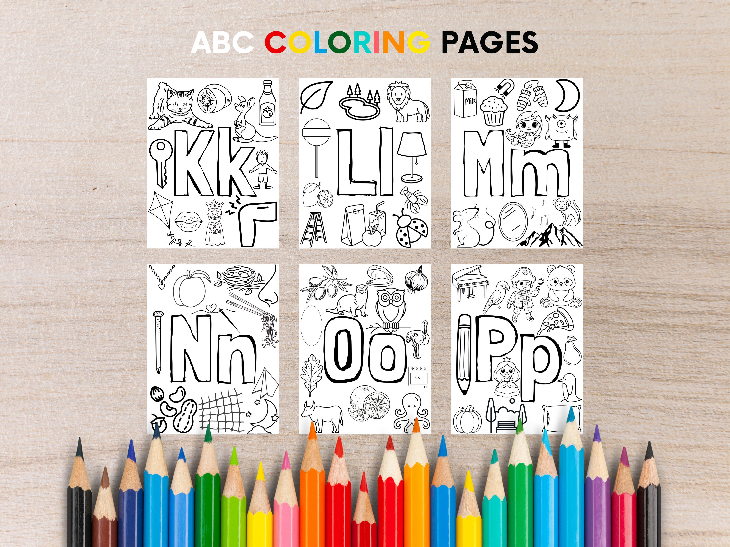 Printable Alphabet Coloring Book for Kids, ABC Coloring Pages Alphabet ...