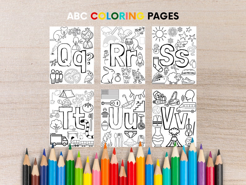 Printable Alphabet Coloring Book for Kids, ABC Coloring Pages Alphabet ...