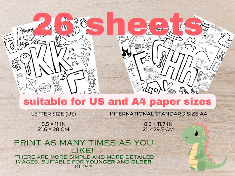 Printable Alphabet Coloring Book for Kids, ABC Coloring Pages Alphabet ...