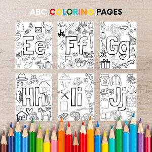 Printable Alphabet Coloring Book for Kids, ABC Coloring Pages Alphabet ...