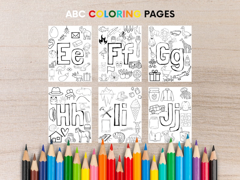 Printable Alphabet Coloring Book for Kids, ABC Coloring Pages Alphabet ...