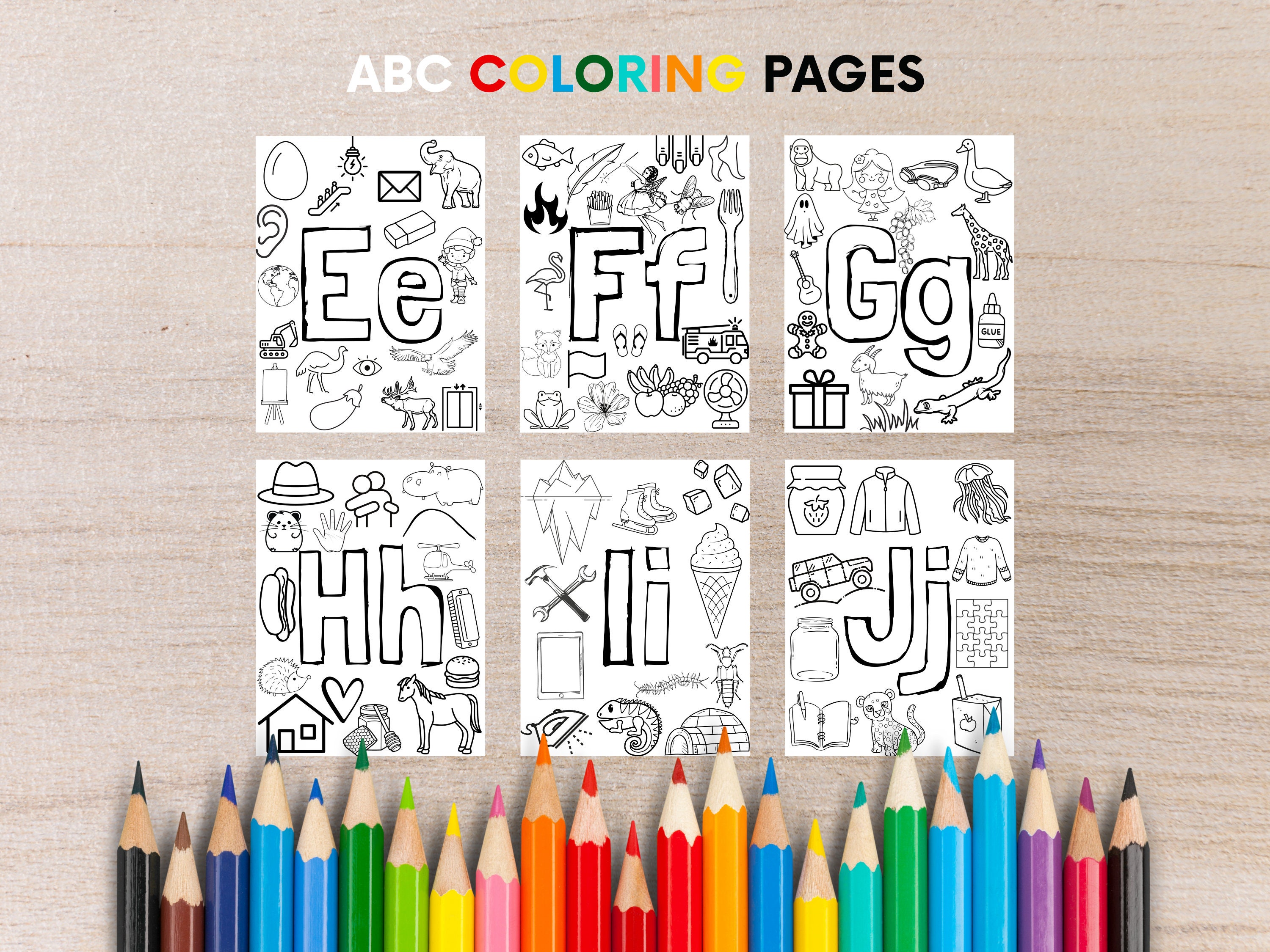 Printable Alphabet Coloring Book for Kids, ABC Coloring Pages Alphabet ...