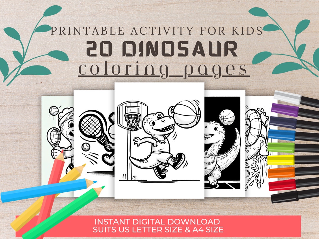 20 Printable Dinosaur Coloring Pages for Kids Coloring Book Dino ...