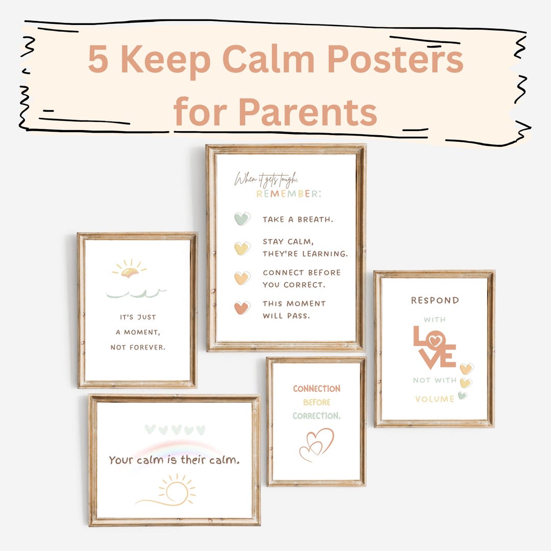 Parent Affirmation Posters, Positive Emotional Regulation Wall Art ...
