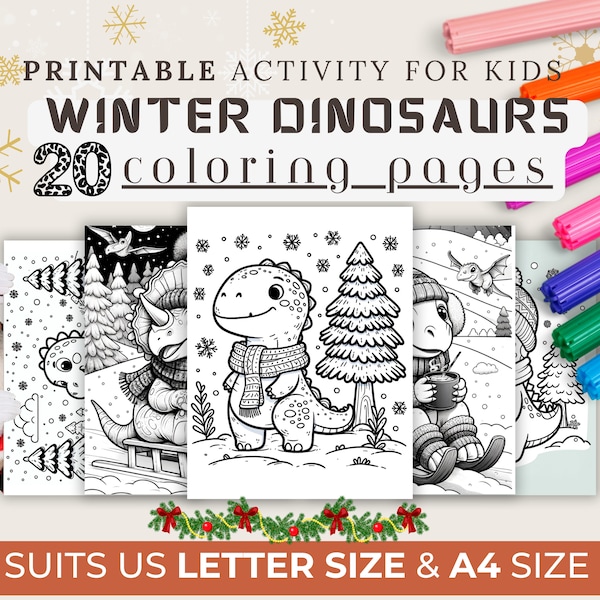 Dino Coloring Book - Etsy
