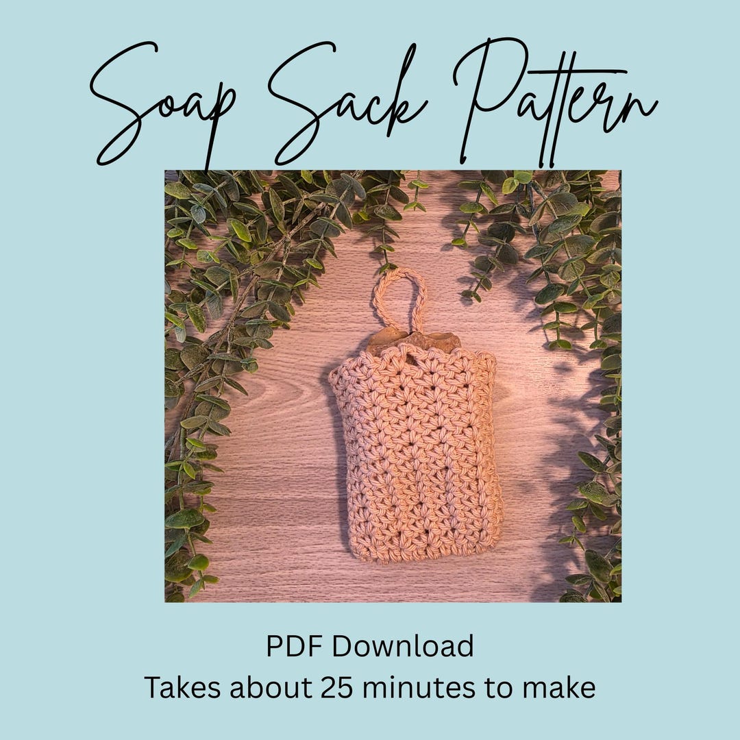 Soap Sack Pattern | PDF Digital Crochet Pattern | Beginner Crochet ...