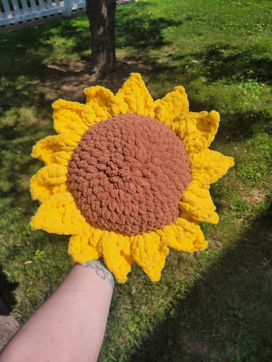 Custom Flower Pillow | Bloom Crochet Pillow | Soft Flower Plushie ...