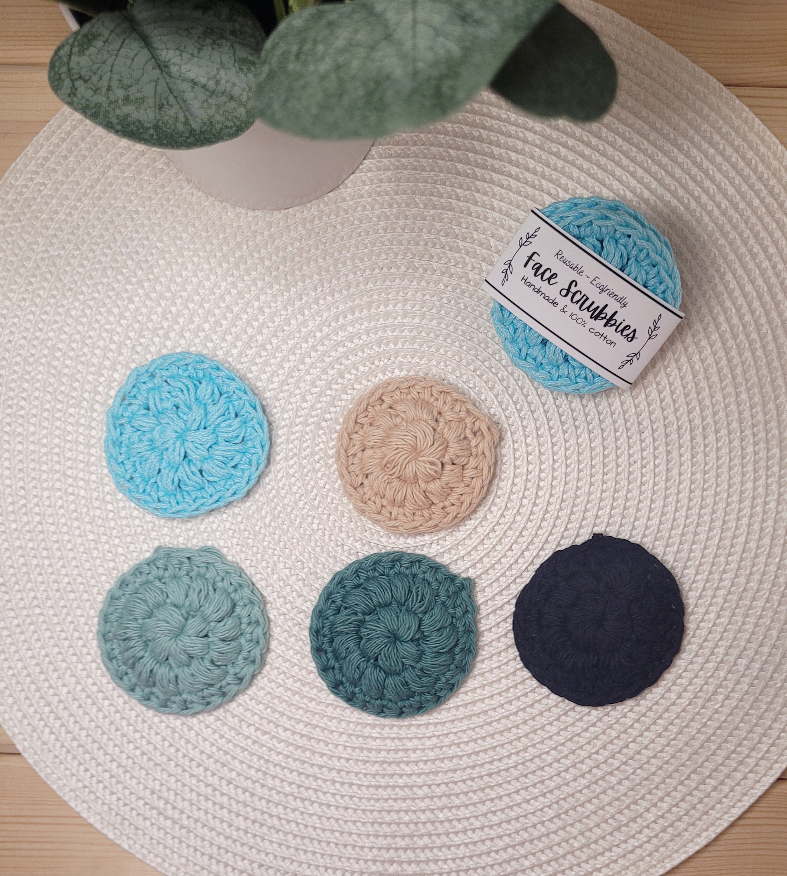 Reusable Face Scrubby Set, 100% Cotton Eco-friendly Face Pads, Colorful ...