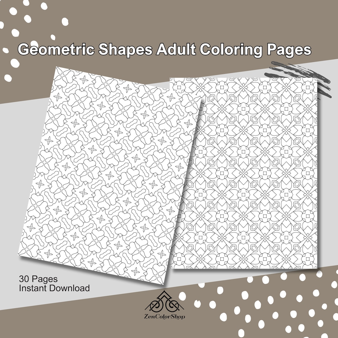 Geometric Shapes Adult Coloring Pagesprintable Coloring Pagesgeometric ...