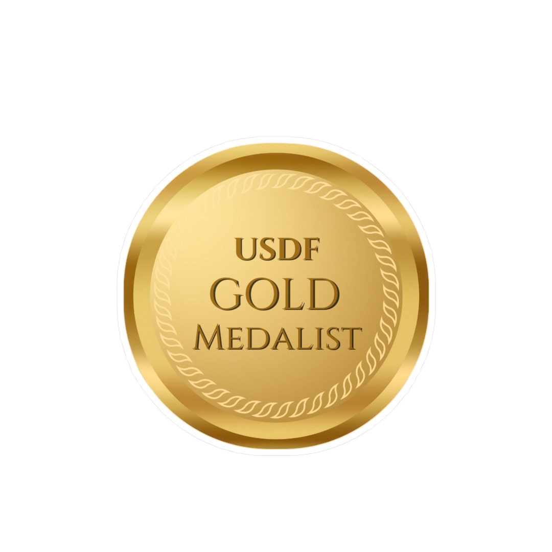 USDF MEDALS Dressage GOLD Medal Decal for Car Kiss-cut Vinyl Decals - Etsy