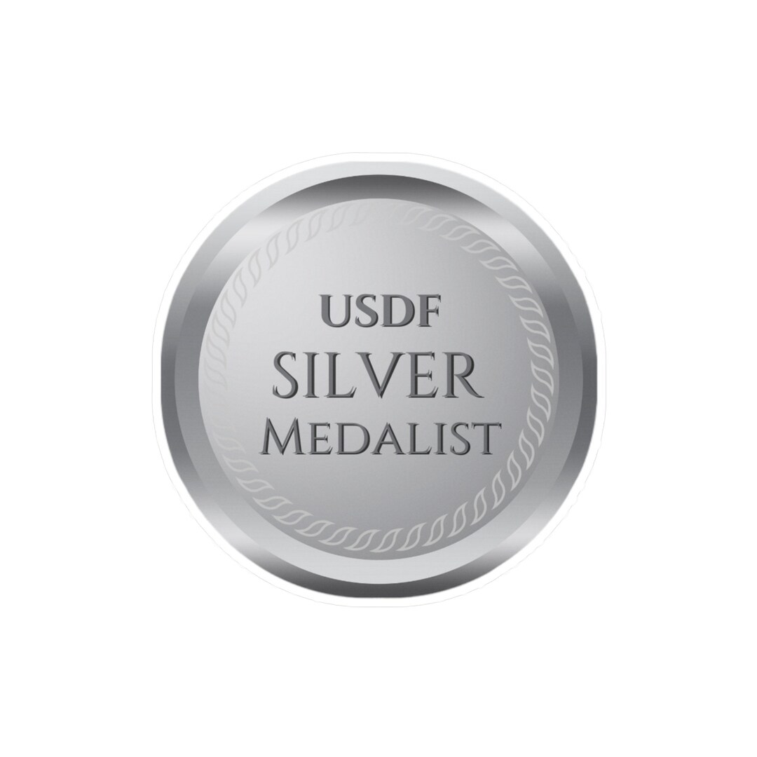 USDF MEDALS - Dressage SILVER Medal - Decal for Car - Kiss-cut Vinyl ...