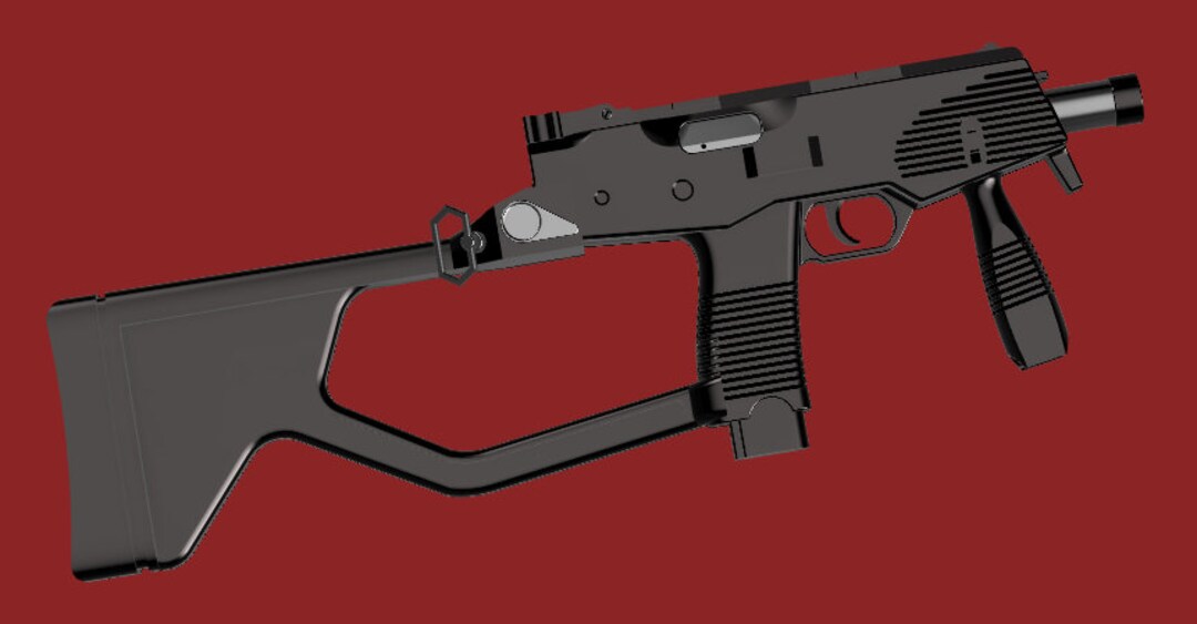 Resident Evil 4 Remake TMP Machine Gun 3D Printable Model for Cosplay ...