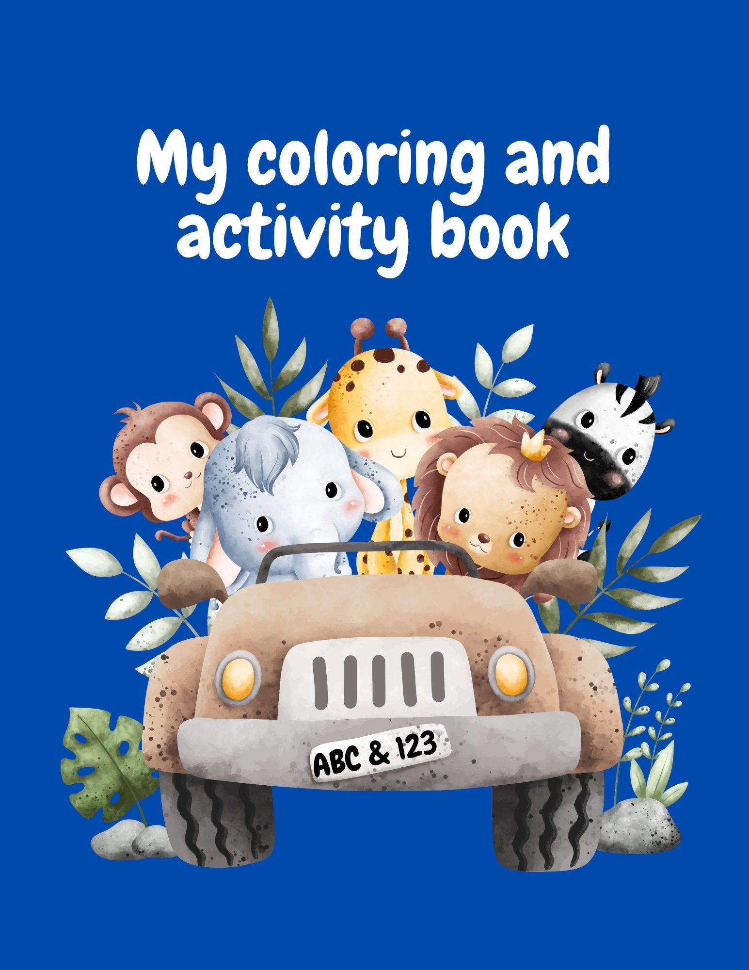 Printable Alphabet and Numbers Coloring Book for Kids | Digital ...