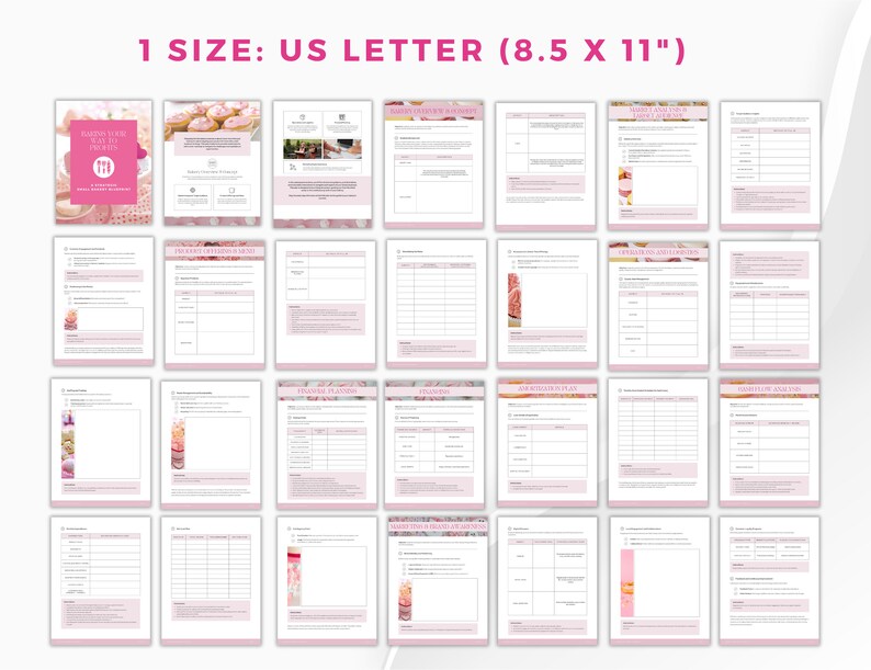 Bakery Business Plan Canva Template, Cake Shop Blueprint, Business ...