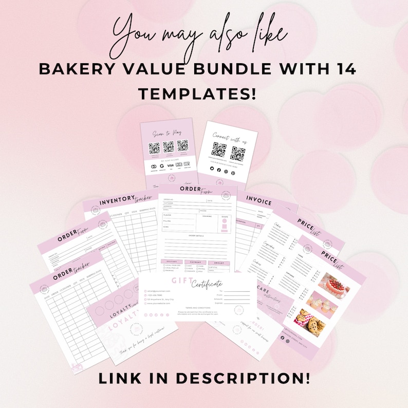 Editable Bakery Price List Template, Bakery Menu, Cookie Price List ...