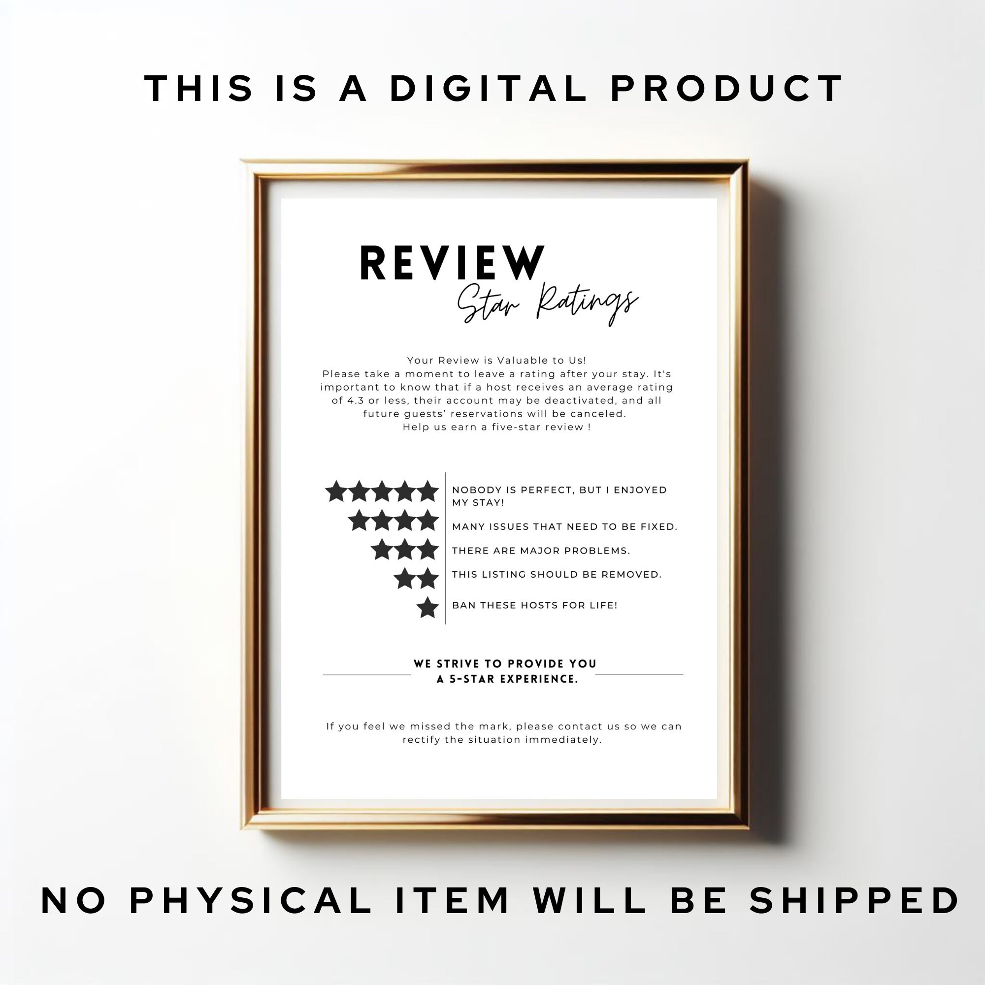 Airbnb Review Sign Template, Editable Leave a Review, Airbnb Review ...