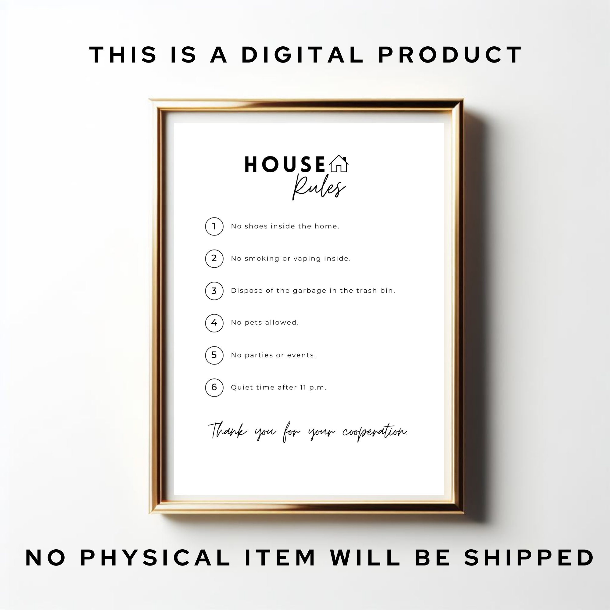 Airbnb House Rules, Editable Airbnb Sign , Guest Arrival, VRBO Poster ...