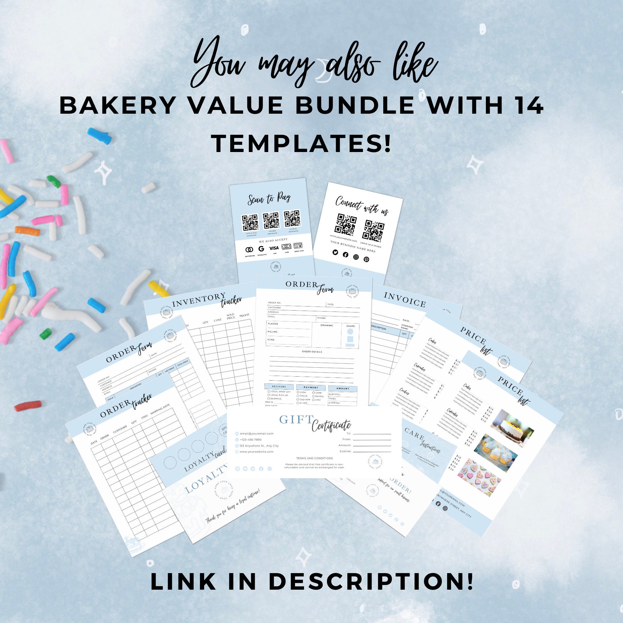 Bakery Order Form Templates, Editable Cake Order Forms, Cookie Order ...