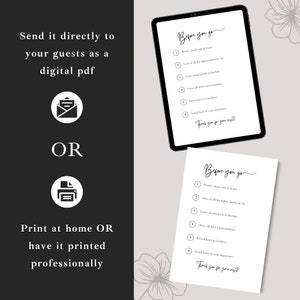 Checkout Sign Template Airbnb Checkout Instructions Airbnb - Etsy