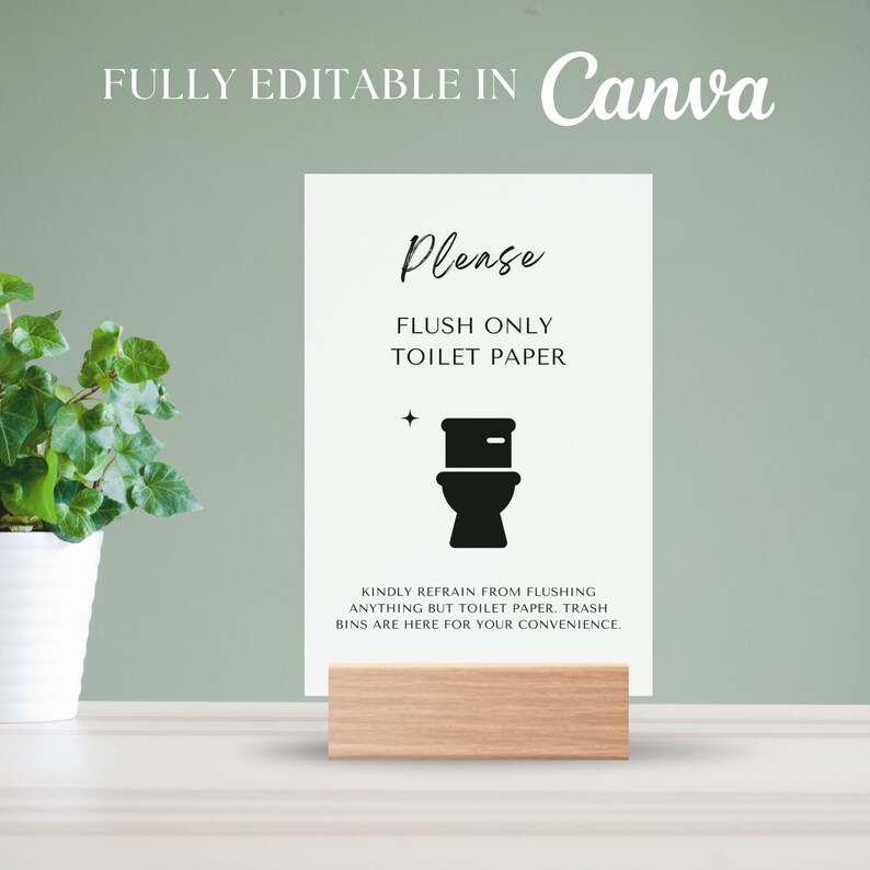 Airbnb Bathroom Sign Septic Rules Sign Editable Airbnb - Etsy