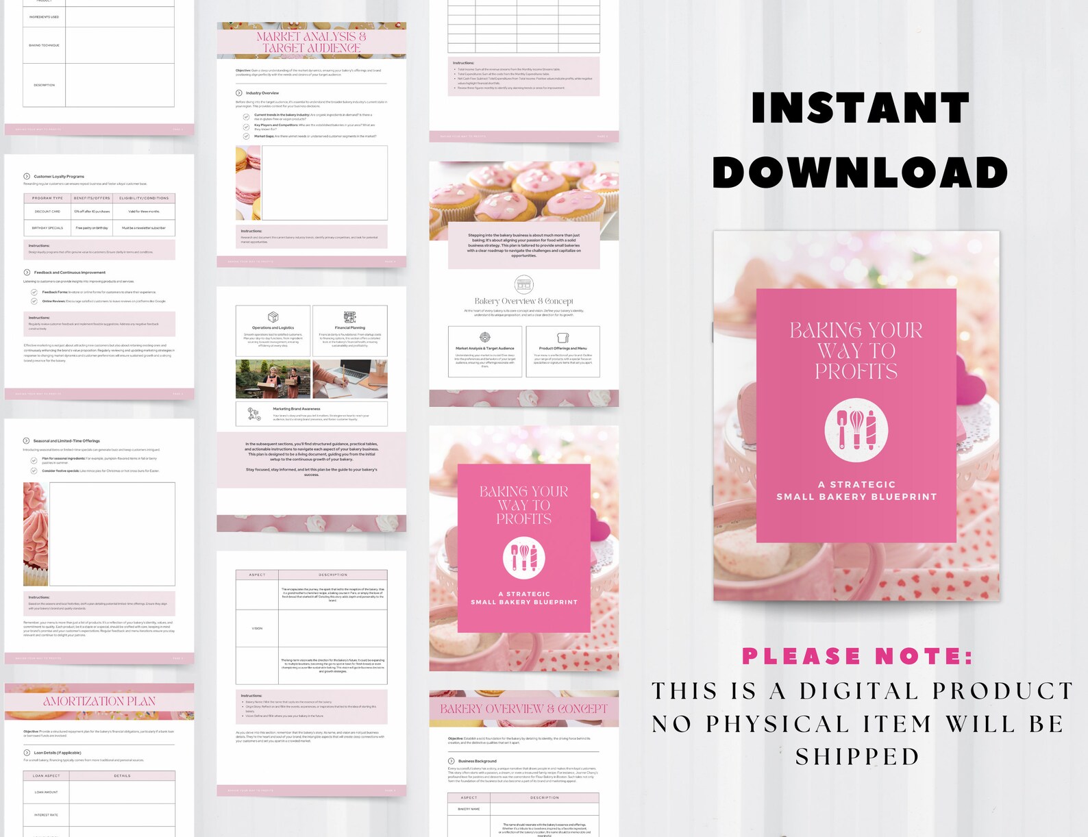 Bakery Business Plan Canva Template, Cake Shop Blueprint, Business ...