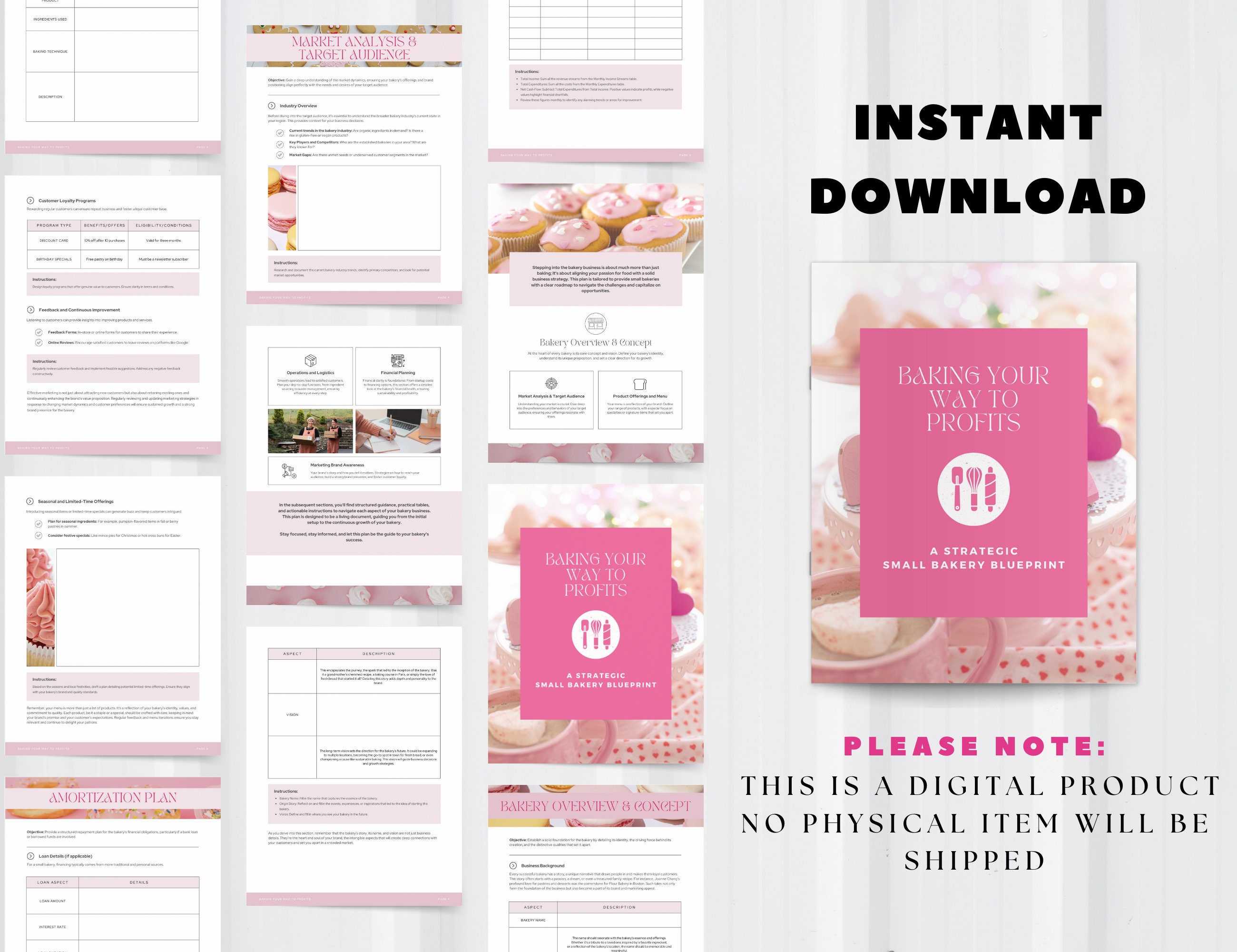 Bakery Business Plan Canva Template, Cake Shop Blueprint, Business ...